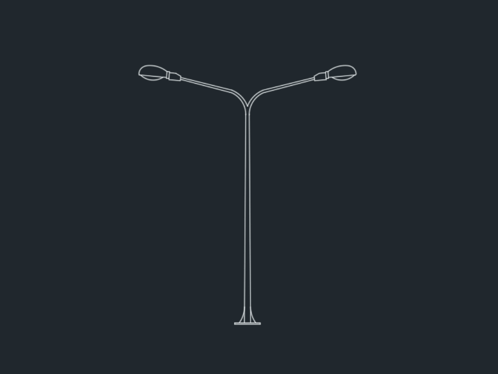 Streetlight in AutoCAD | Download CAD free (10.39 KB) | Bibliocad