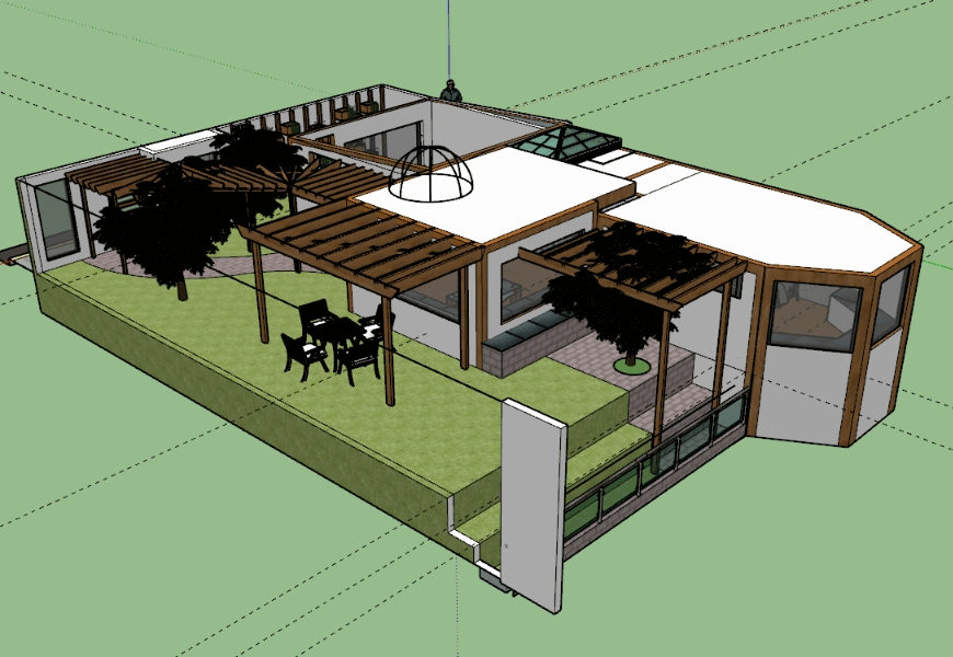 Lake house in SKP | CAD download (28.52 MB) | Bibliocad