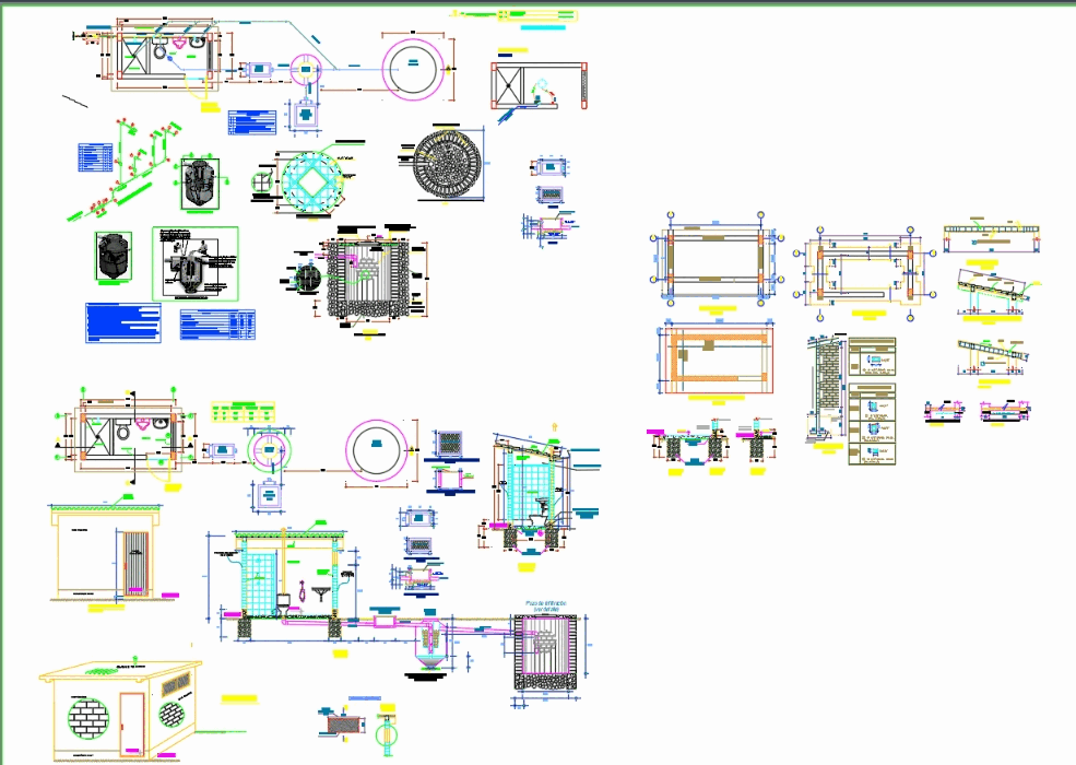 Plan of basic sanitation unit in AutoCAD | CAD (1.01 MB) | Bibliocad