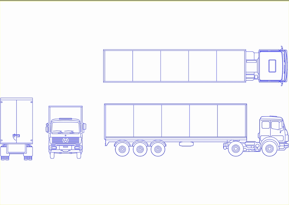 Camion en AutoCAD | Descargar CAD (2.08 MB) | Bibliocad