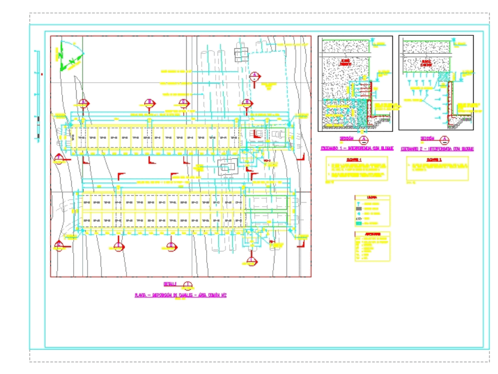 Concrete channel structures in AutoCAD | CAD (2.53 MB) | Bibliocad