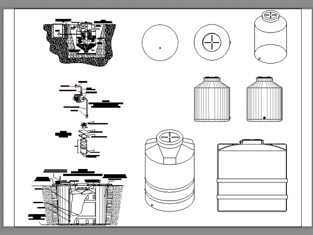 Tanque rotoplas en AutoCAD | Descargar CAD (118.62 KB) | Bibliocad