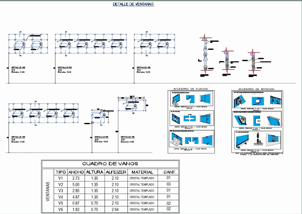 Detalle En Ventanas En Autocad Descargar Cad 2 62 Mb Bibliocad
