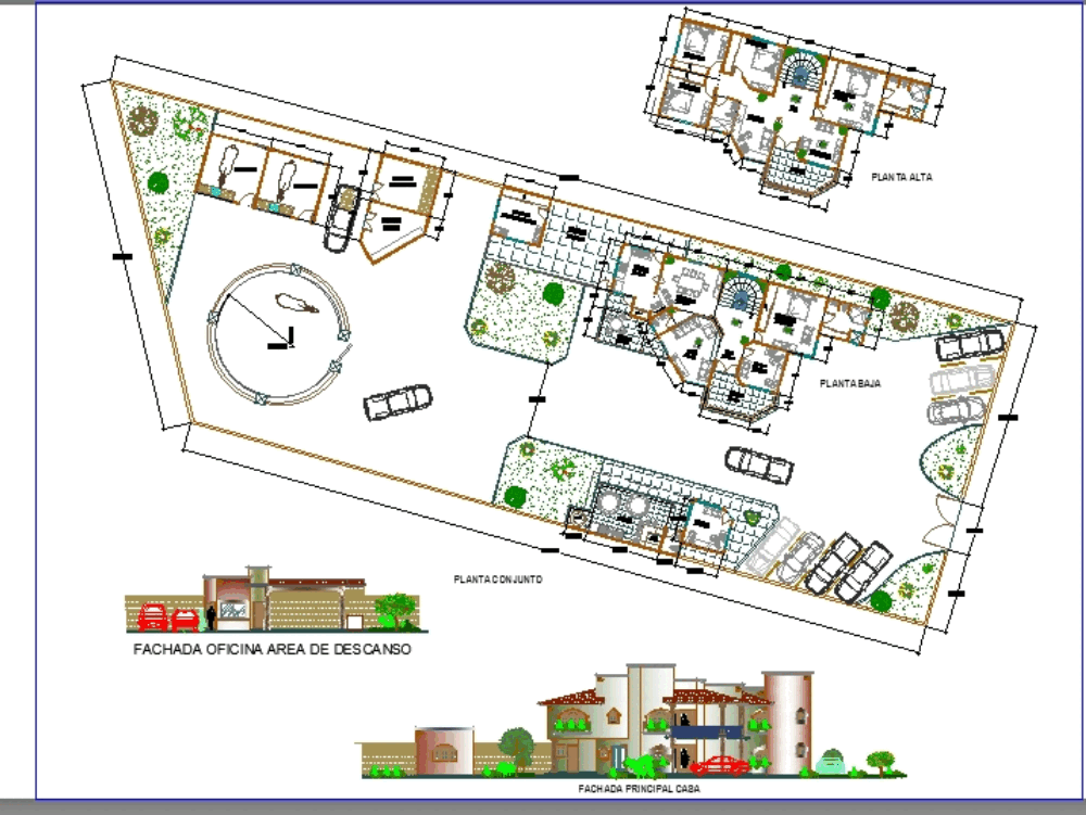 Finca rustica en AutoCAD | Descargar CAD (1.55 MB) | Bibliocad