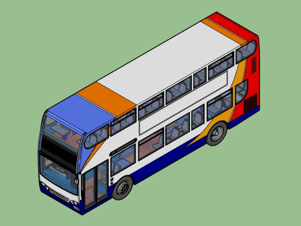 Bus in SKP | CAD download (4.18 MB) | Bibliocad