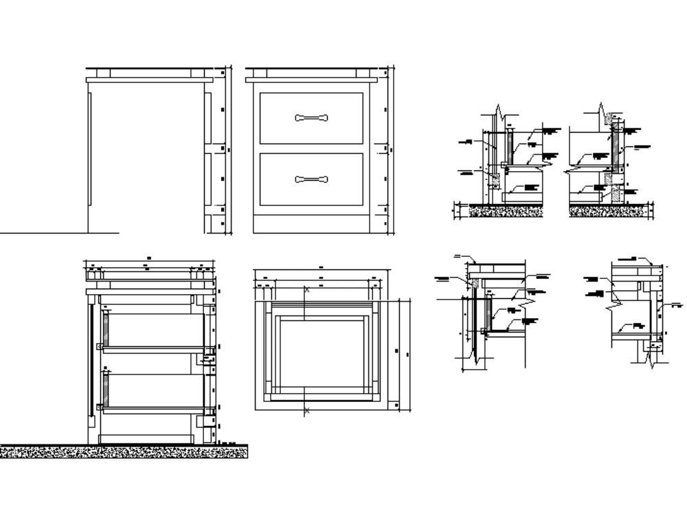 Diseño de cajonera mueble en AutoCAD | Descargar CAD (250.34 KB ...