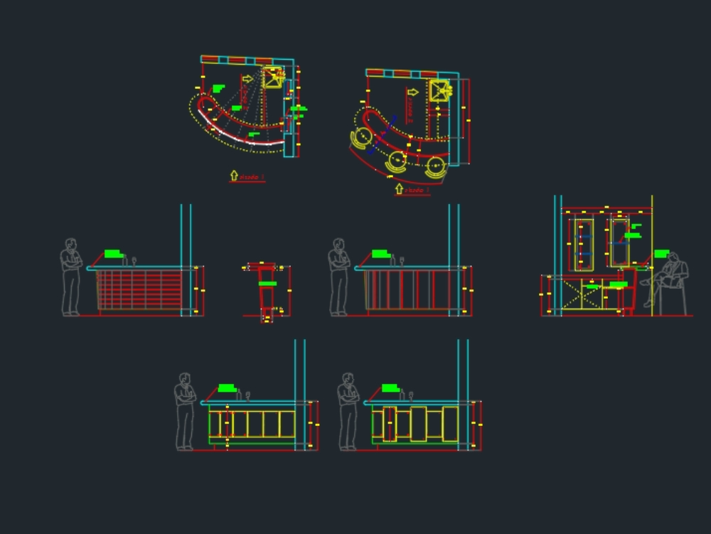 Coffee Bar In AutoCAD CAD Download 156 4 KB Bibliocad