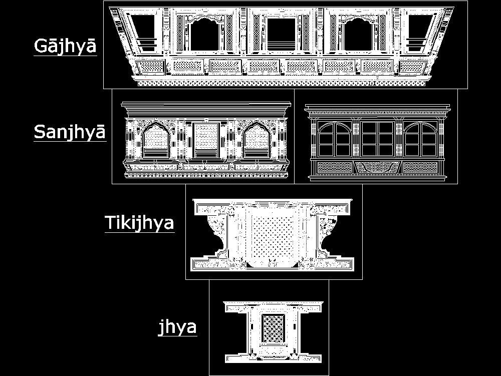 Typical Newari Style Carved Window In AutoCAD CAD 4 89 MB Bibliocad