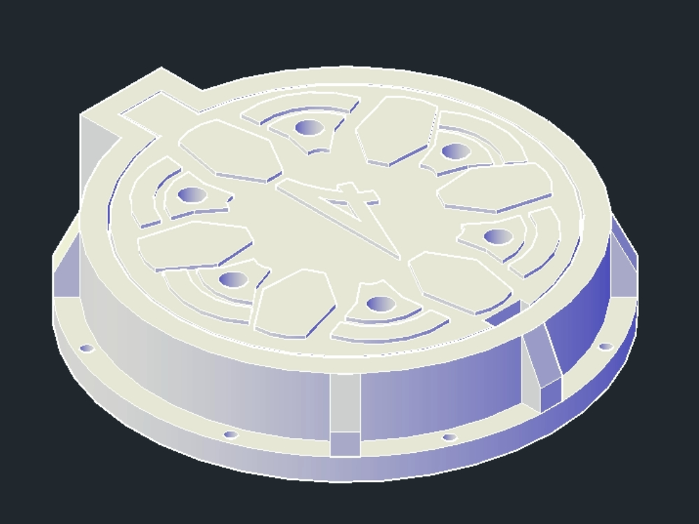 Bocal lid in AutoCAD | CAD download (98.82 KB) | Bibliocad