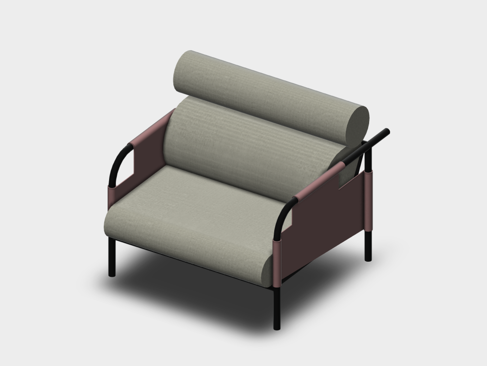 Contemporary armchair in RFA | CAD download (565.02 KB) | Bibliocad