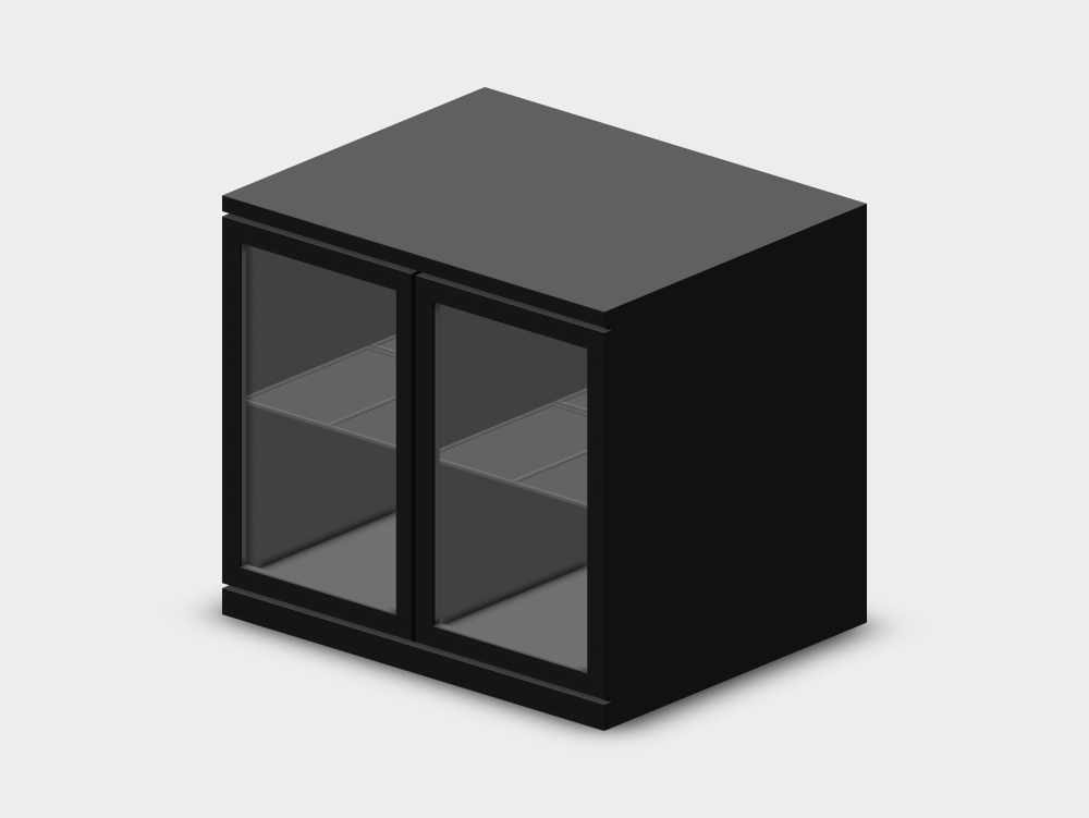 Double-door beverage refrigerator in RFA | CAD (395.44 KB) | Bibliocad