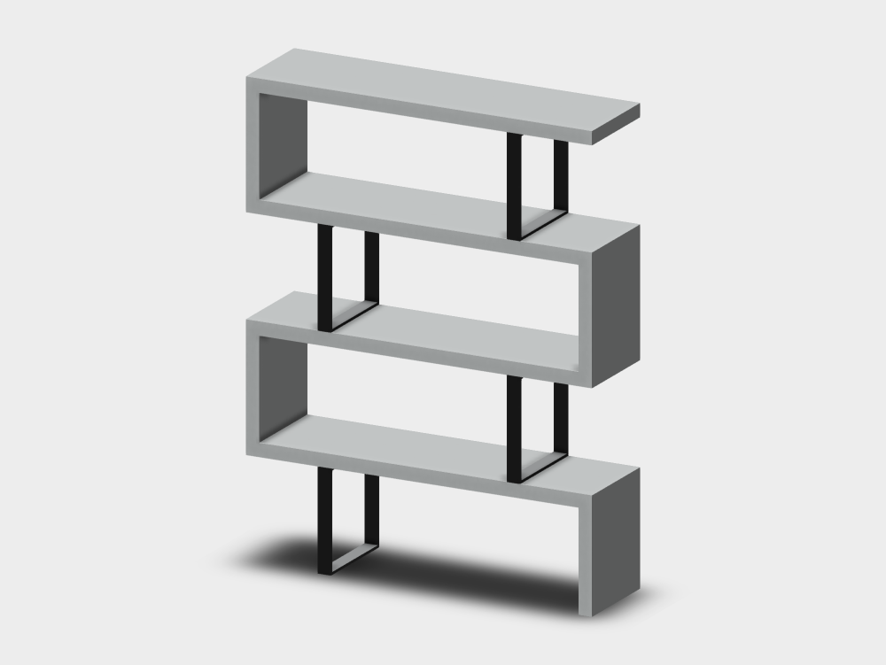 Modern divider shelf in RFA | CAD download (384.18 KB) | Bibliocad