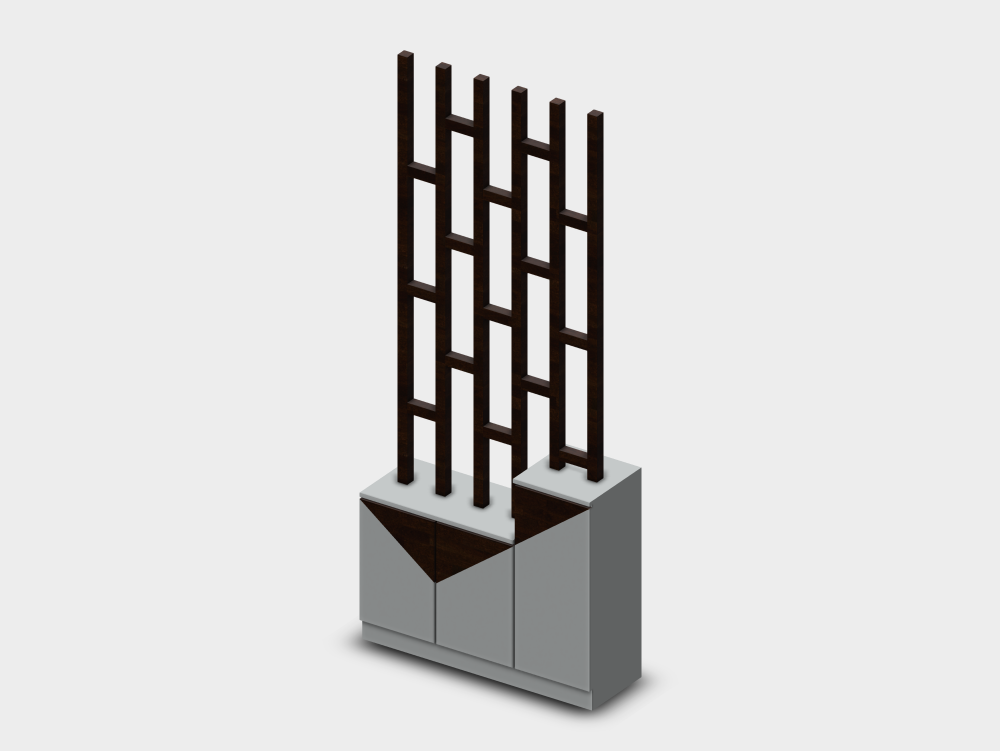 Partition wall with integrated storage (544.02 KB) | Bibliocad