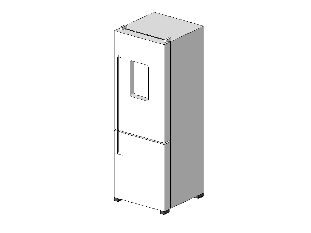 Refrigerator with ice dispenser in RFA | CAD (610.87 KB) | Bibliocad
