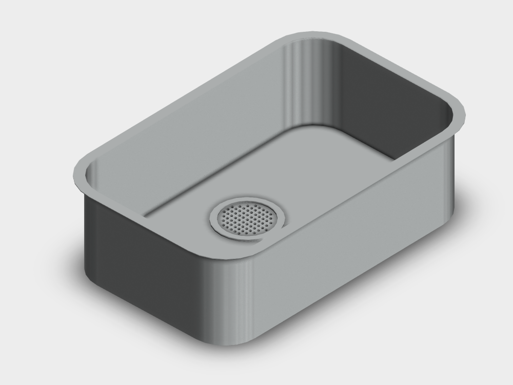 Simple kitchen sink in RFA | CAD download (493.47 KB) | Bibliocad