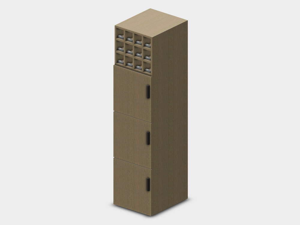 Vertical cabinet with top bottle rack (615.7 KB) | Bibliocad