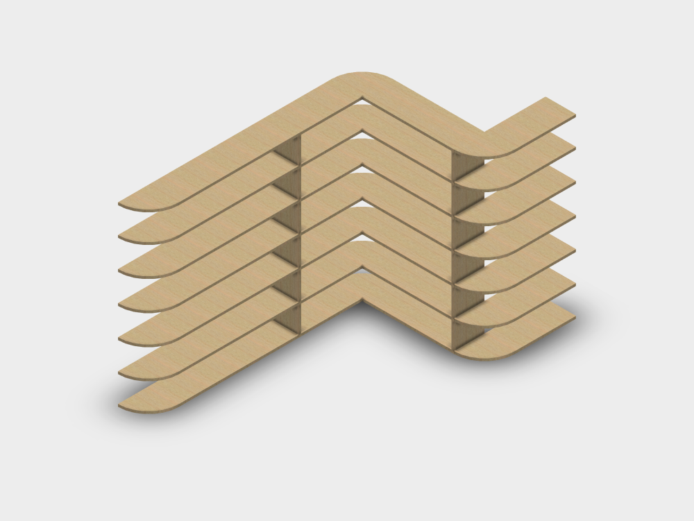 Office wall shelving in RFA | CAD download (664.3 KB) | Bibliocad