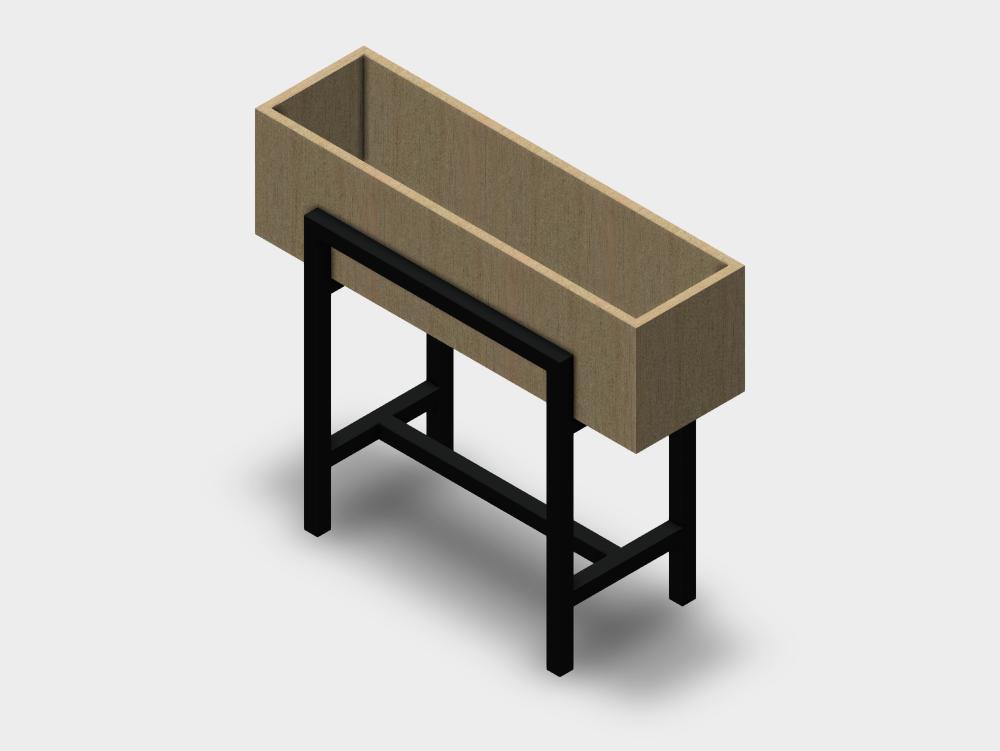 Raised planter in RFA | CAD download (589.11 KB) | Bibliocad