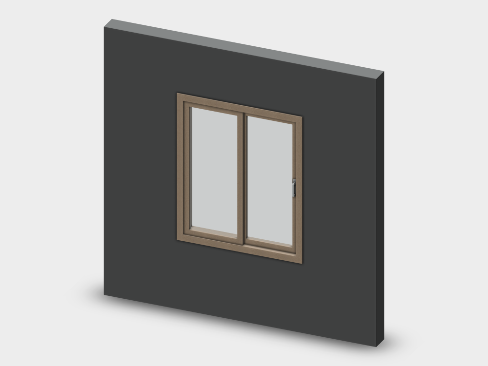 Wooden sliding window in RFA | CAD download (793.64 KB) | Bibliocad