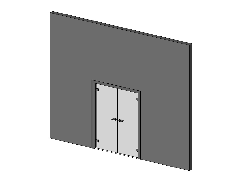 Double glass door in RFA | CAD download (569.97 KB) | Bibliocad
