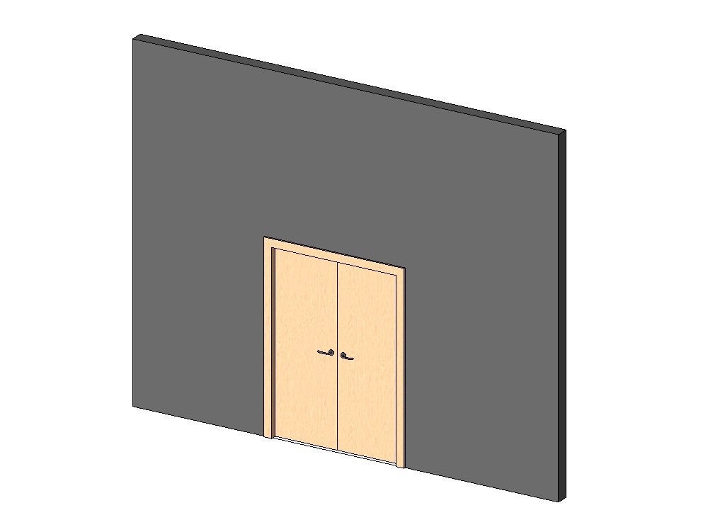 Double wooden door in RFA | CAD download (766.88 KB) | Bibliocad